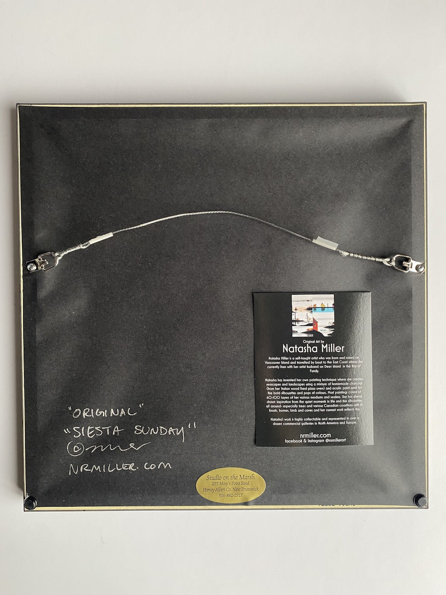 Siesta Sunday- 7.5” framed to 14.5” – NRMiller Art